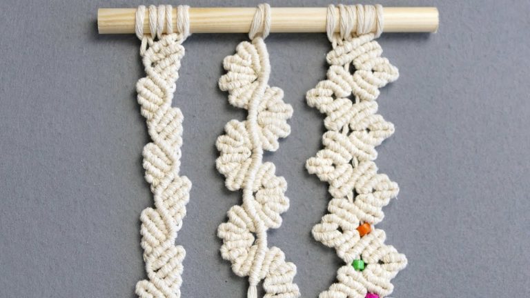 3 Floral Macrame Leaf Patterns
